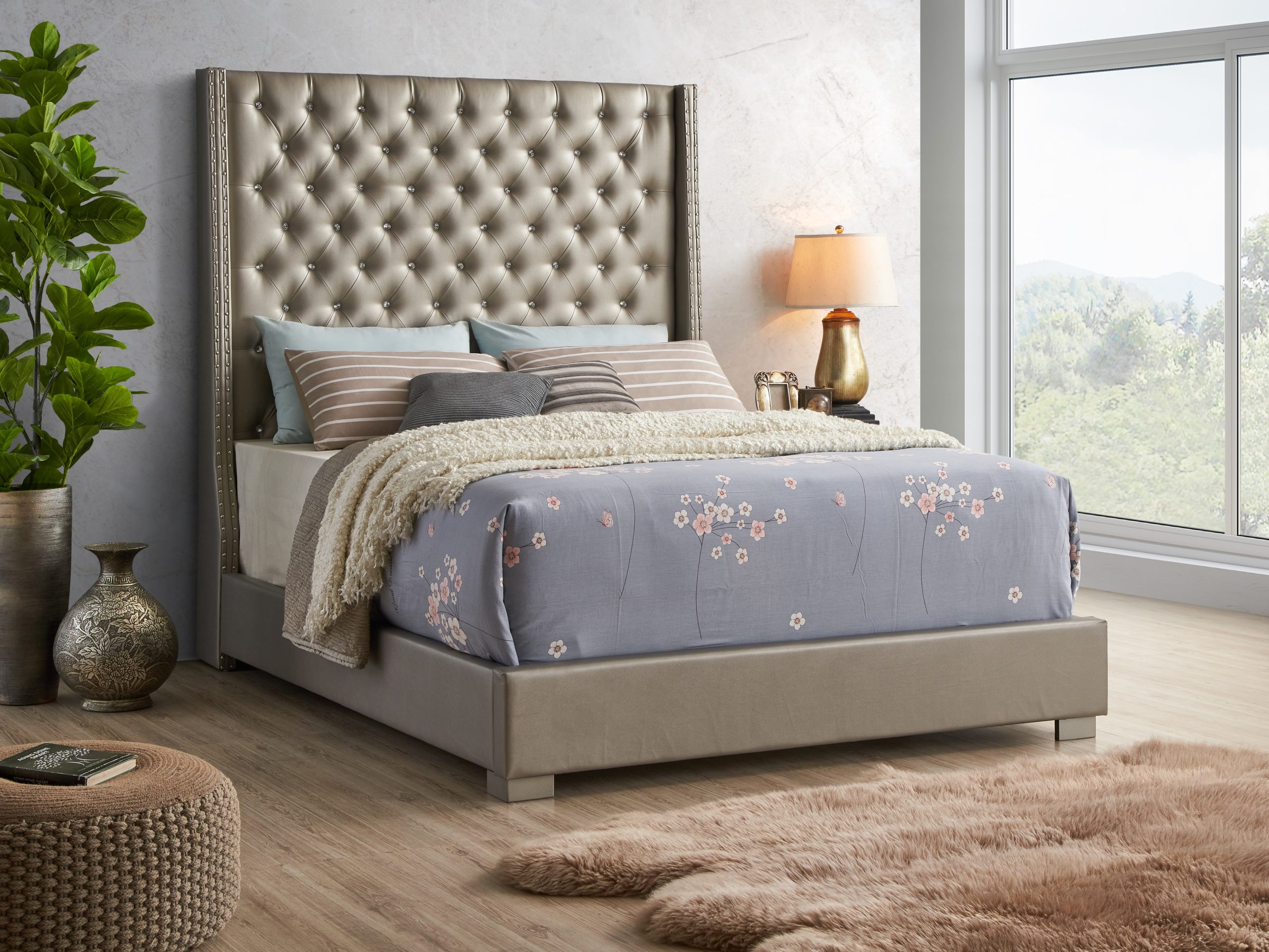 B135-ASHLEY PU Upholstery Bed - Zara Warehouse